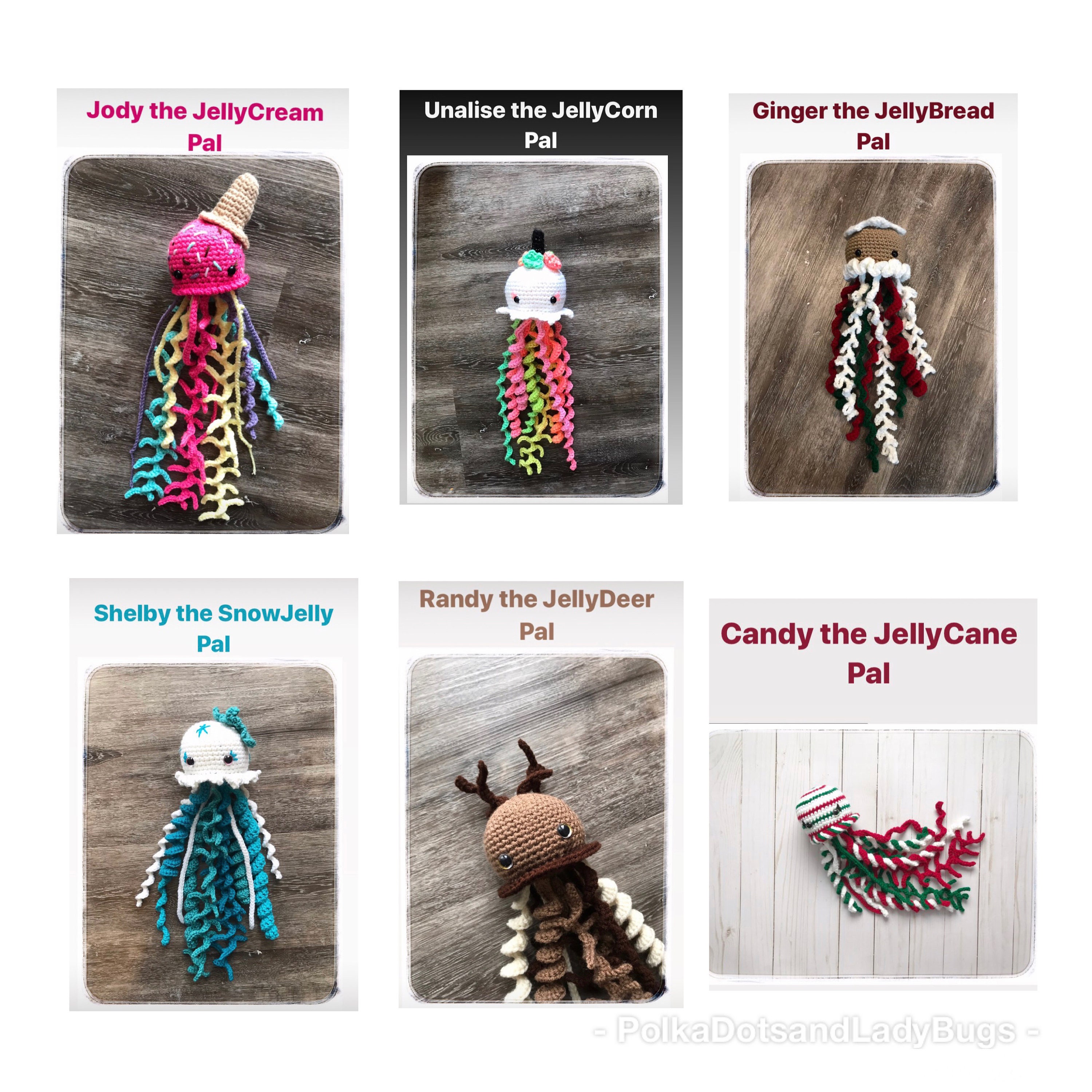 Crochet Pattern Pack Any 5 Jelly Pals Patterns Crochet - Etsy Canada