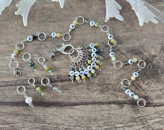 Chain Style Row Counter - Number Stitch Marker - Row Knitting Counters ...