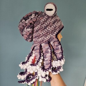 Octopus Hat READY TO SHIP Crochet Octopus Hat Crochet Winter Hat Ooak ...