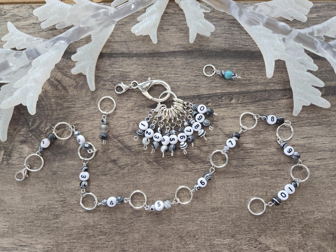 Chain Style Row Counter - Number Stitch Marker - Row Knitting Counters ...