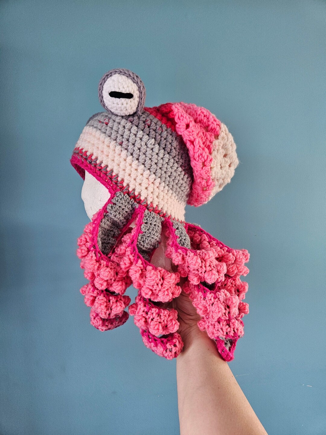 Octopus Hat READY TO SHIP Crochet Octopus Hat Crochet Winter Hat Ooak ...
