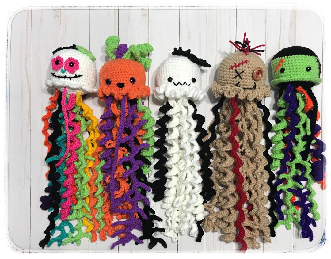 Crochet Jellyfish Pattern Pack: Any 5 Amigurumi Jelly Pals (PDF Pattern ...