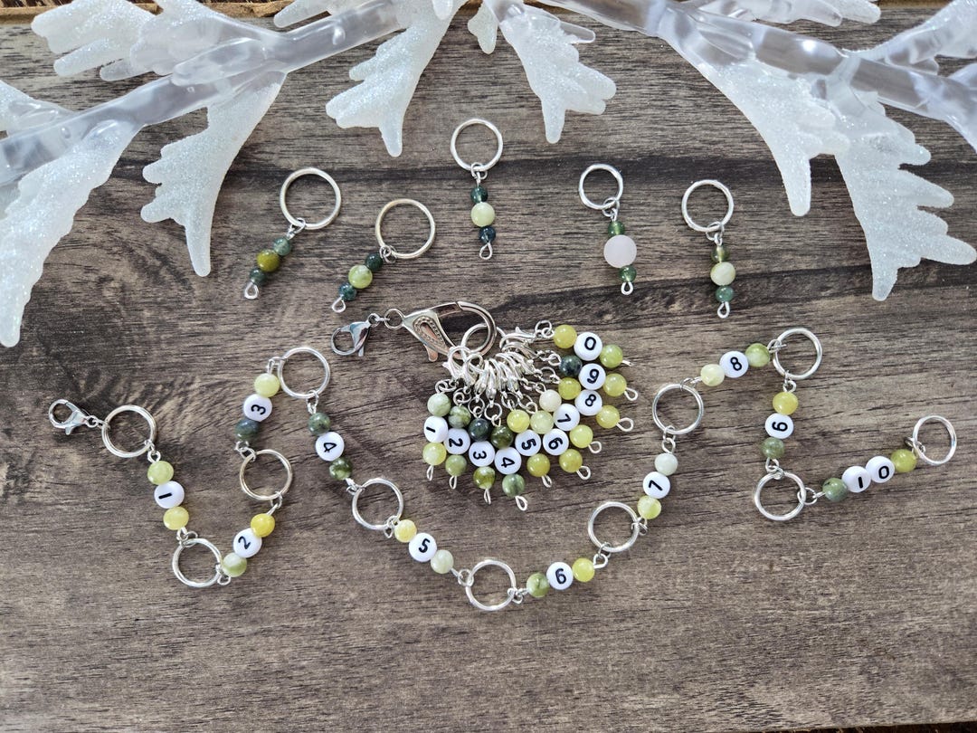 Chain Style Row Counter - Number Stitch Marker - Row Knitting Counters ...