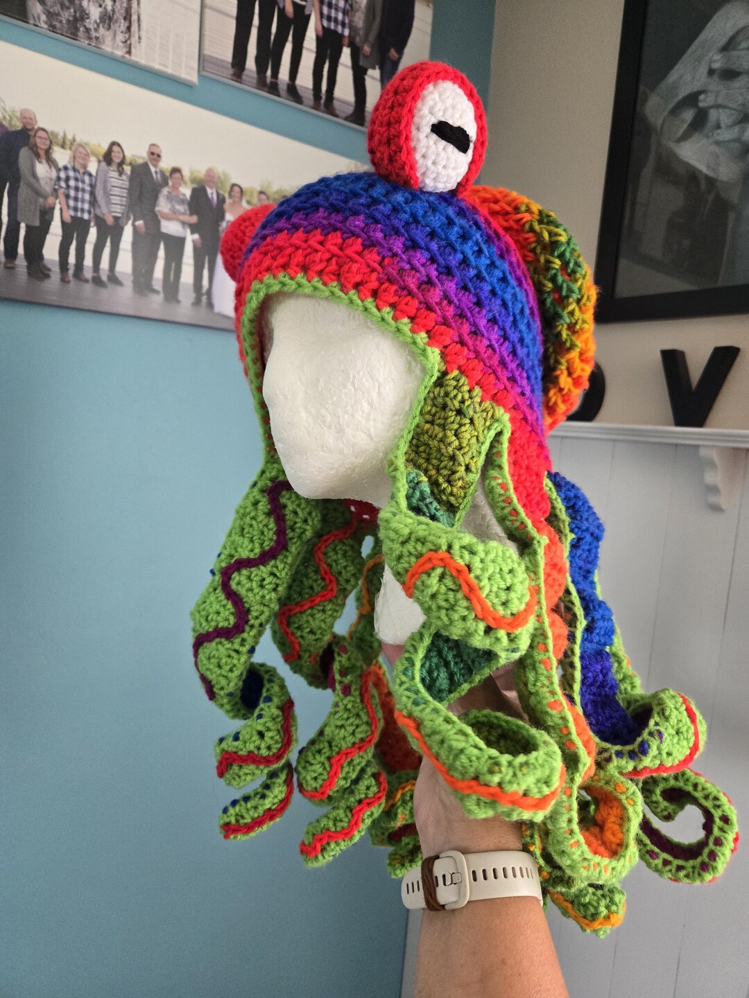 Crochet Octopus Hat - Rainbow Winter Hat With Tentacles - Etsy