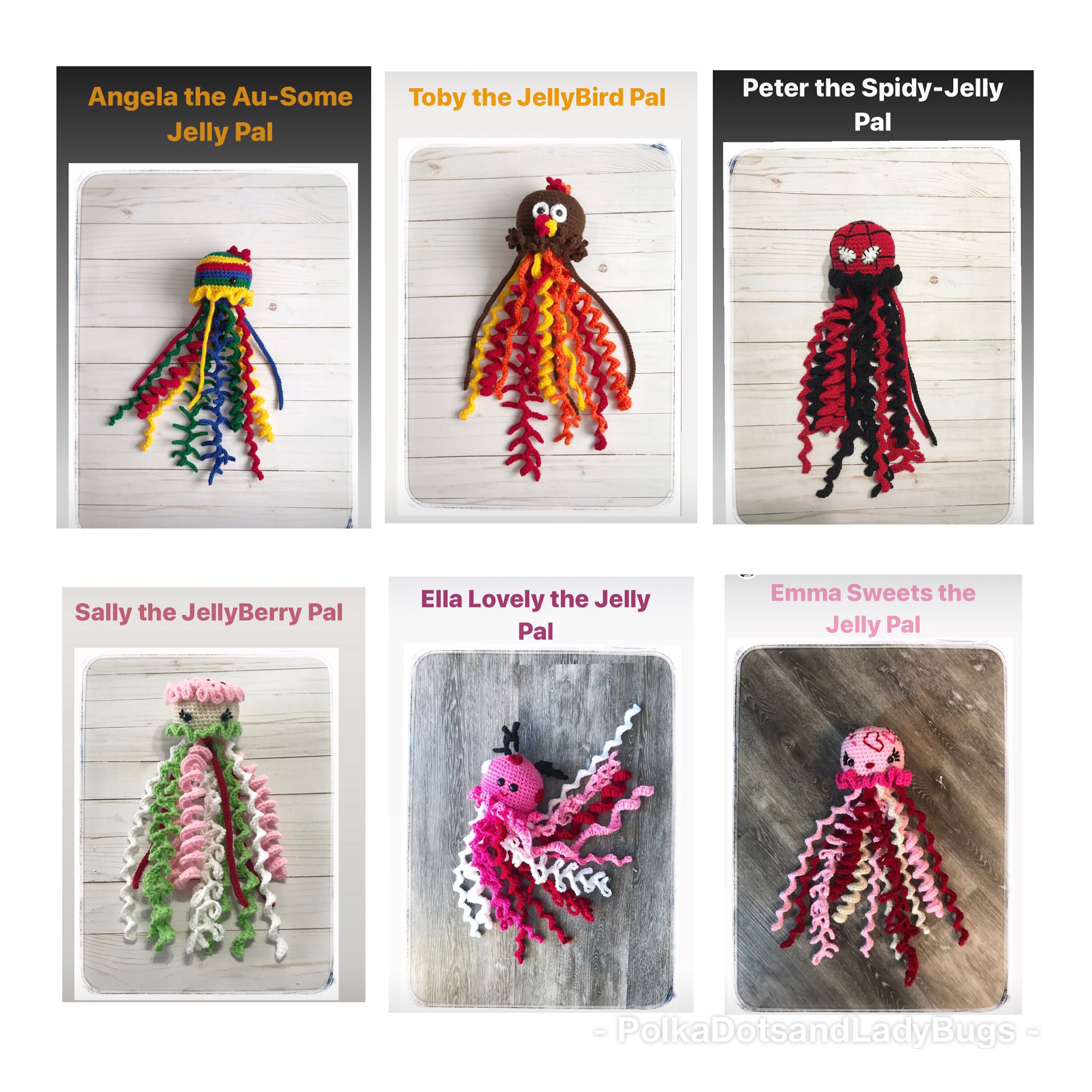 Crochet Pattern Pack Any 5 Jelly Pals Patterns Crochet - Etsy Canada