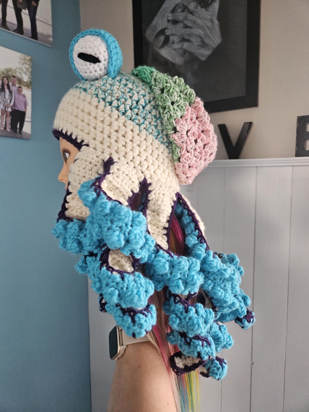 Octopus Hat READY TO SHIP Crochet Octopus Hat Crochet Winter Hat Ooak ...