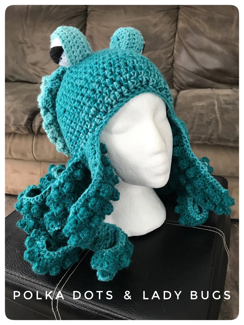 The twisted Kraken Octopus hat Crochet Octopus Hat Winter | Etsy