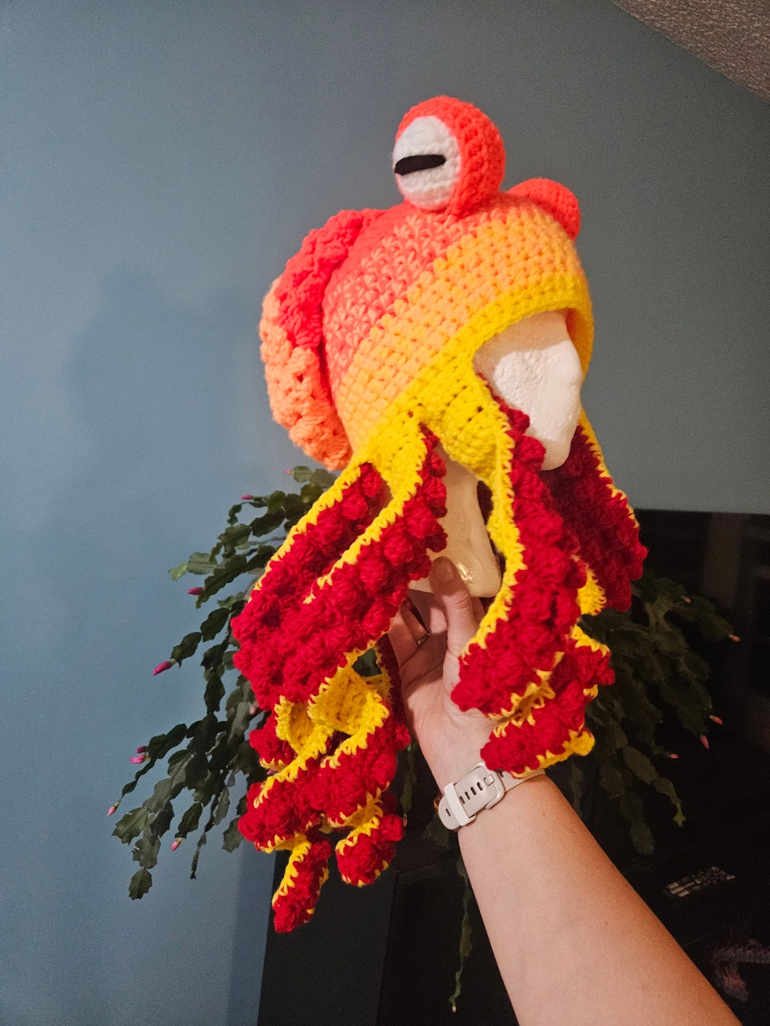 Octopus Hat - READY TO SHIP - Crochet Octopus Hat - Crochet Winter Hat ...