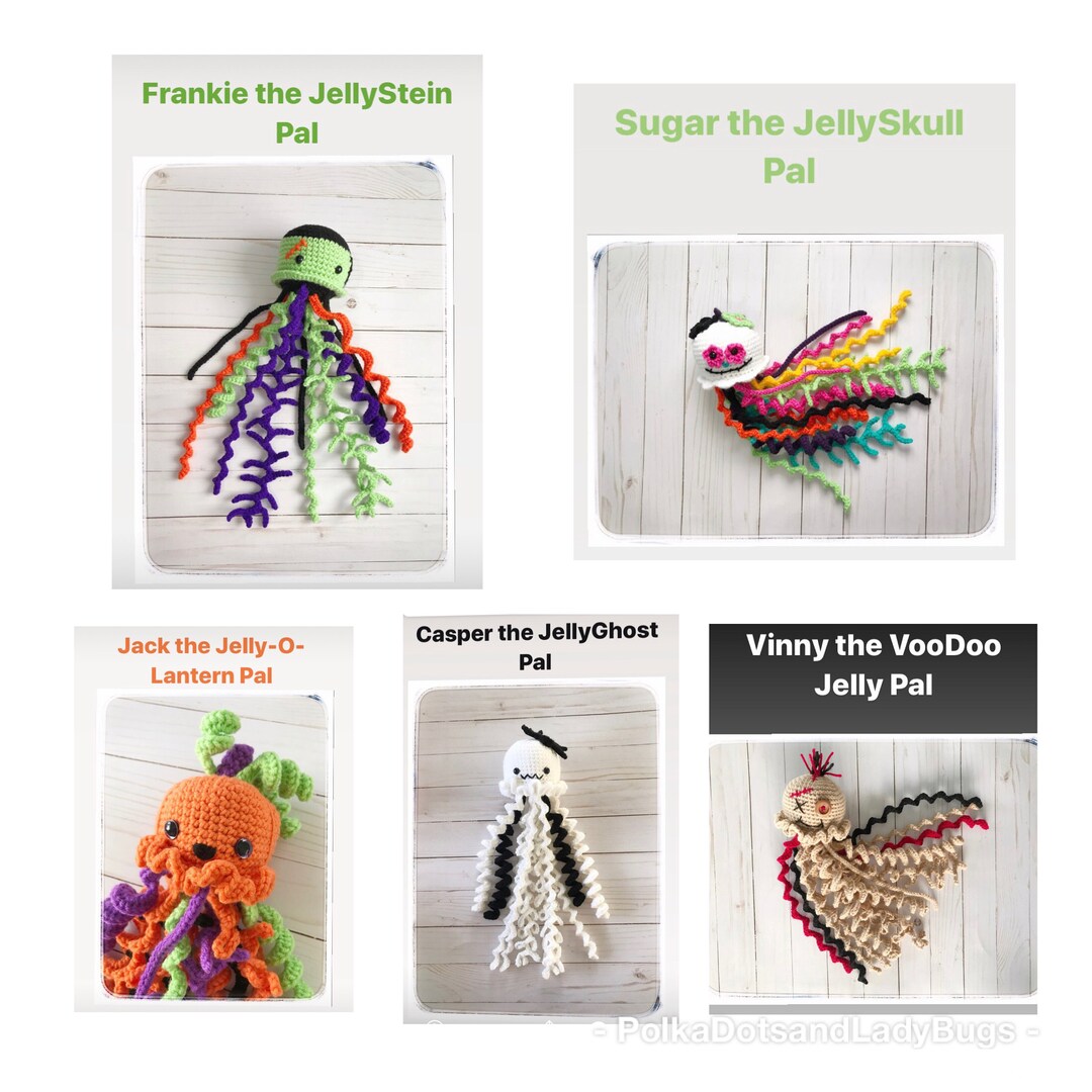 Jelly Pals Crochet Pattern Pack – Amigurumi Jellyfish (any 4) (PDF ...