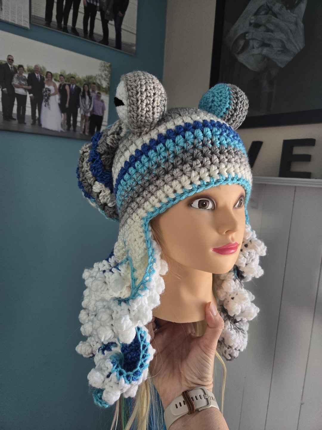 Octopus Hat - READY TO SHIP - Crochet Octopus Hat - Crochet Winter Hat ...