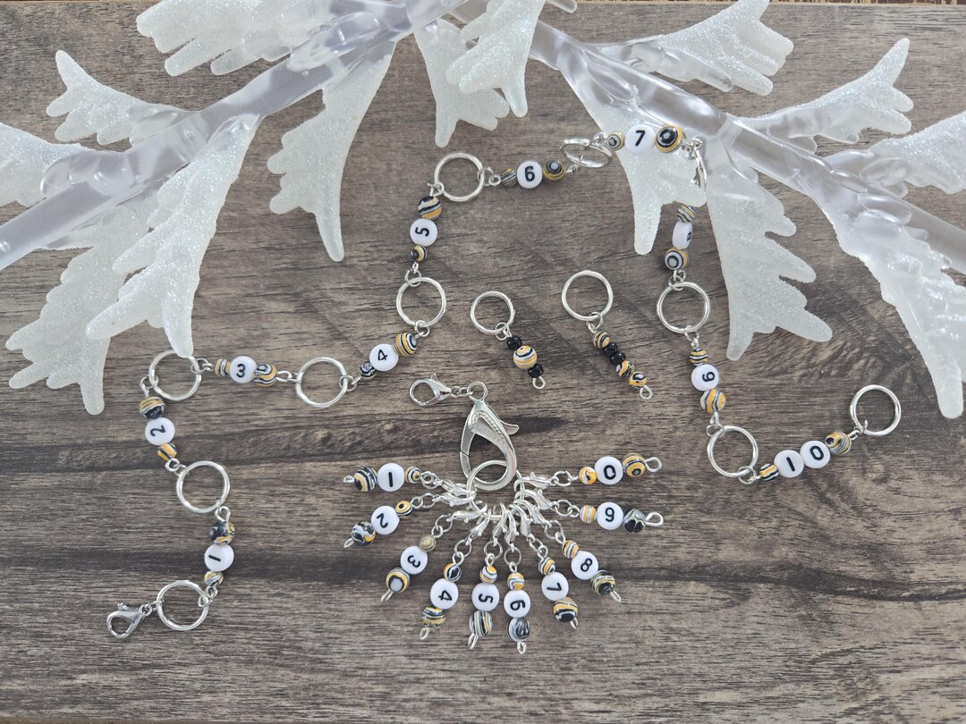 Chain Style Row Counter - Number Stitch Marker - Row Knitting Counters ...