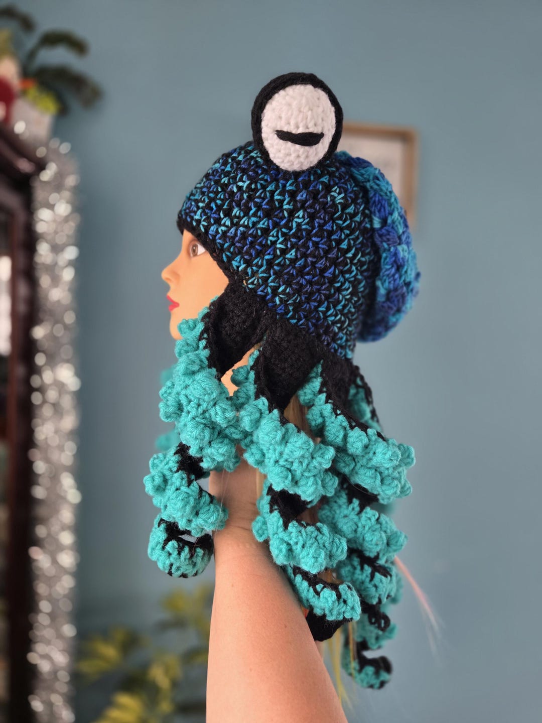 Octopus Hat - READY TO SHIP - Crochet Octopus Hat - Crochet Winter Hat ...