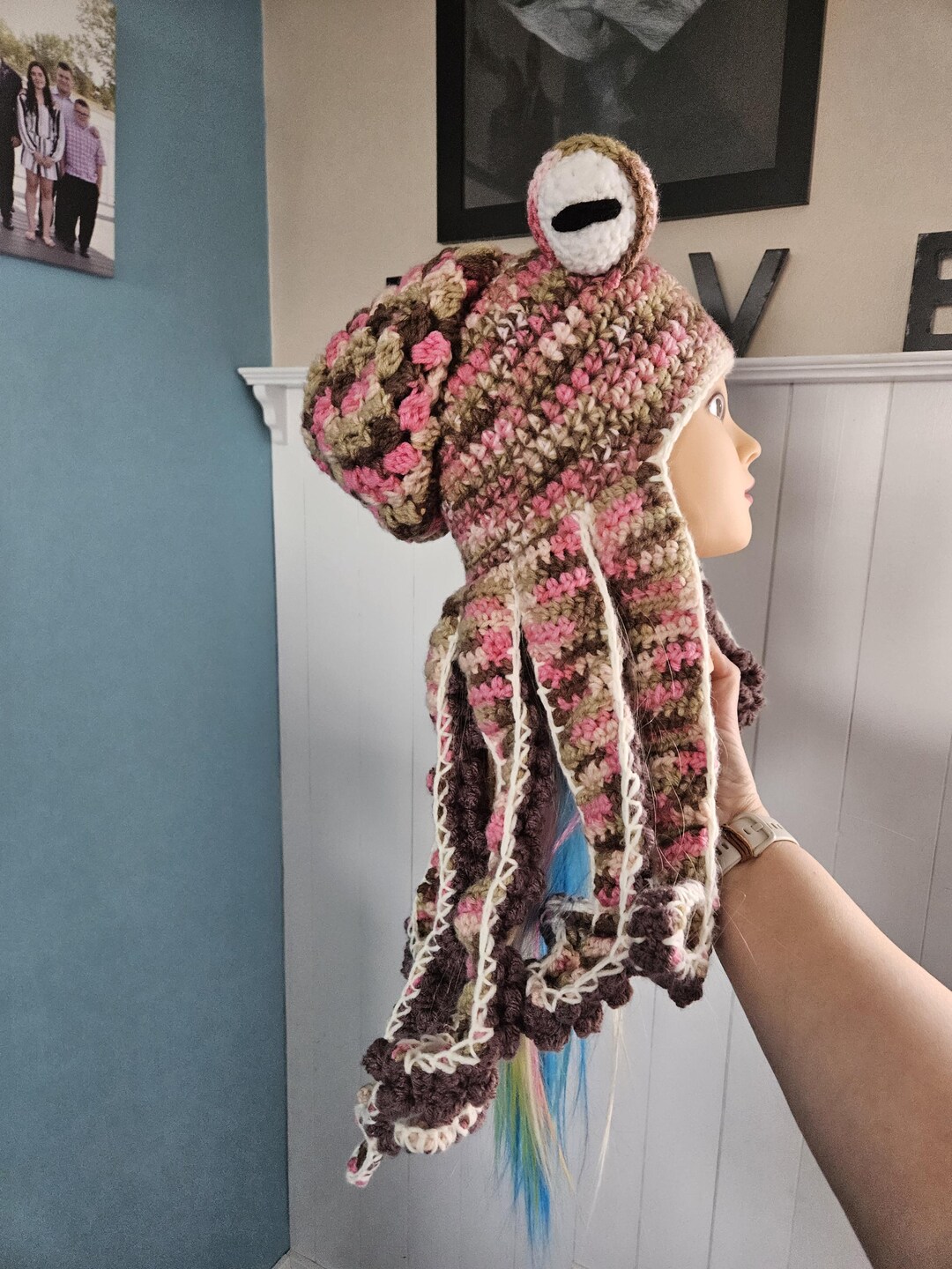 Octopus Hat - READY TO SHIP - Crochet Octopus Hat - Crochet Winter Hat ...
