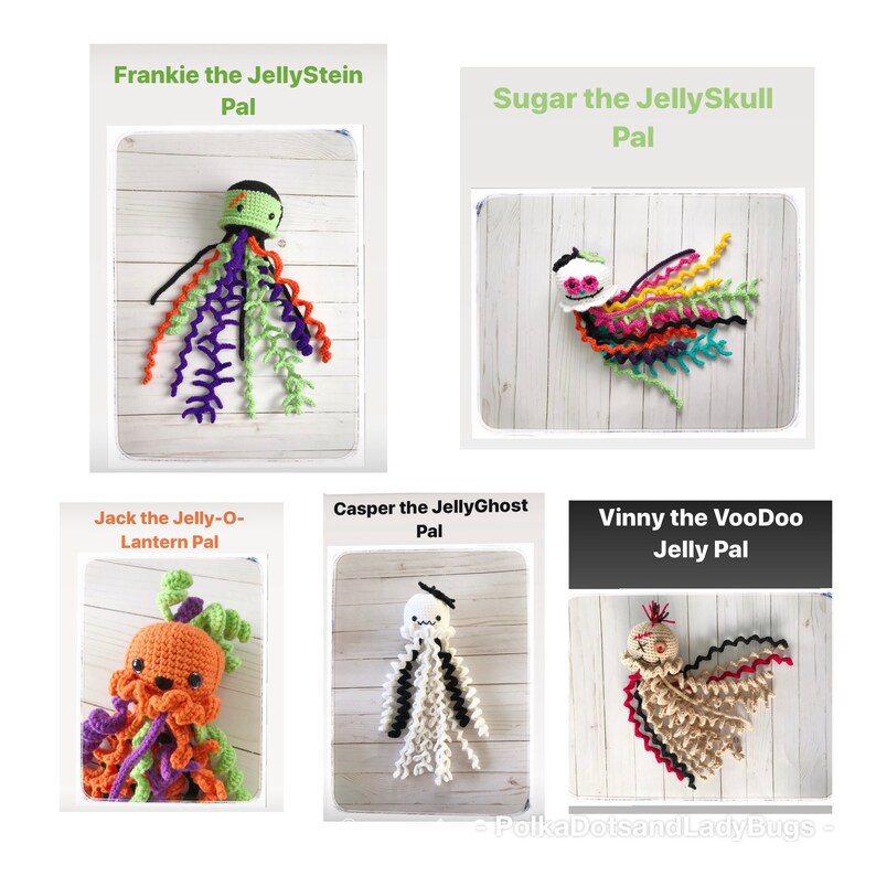 Crochet Pattern Pack Any 5 Jelly Pals Patterns Crochet | Etsy
