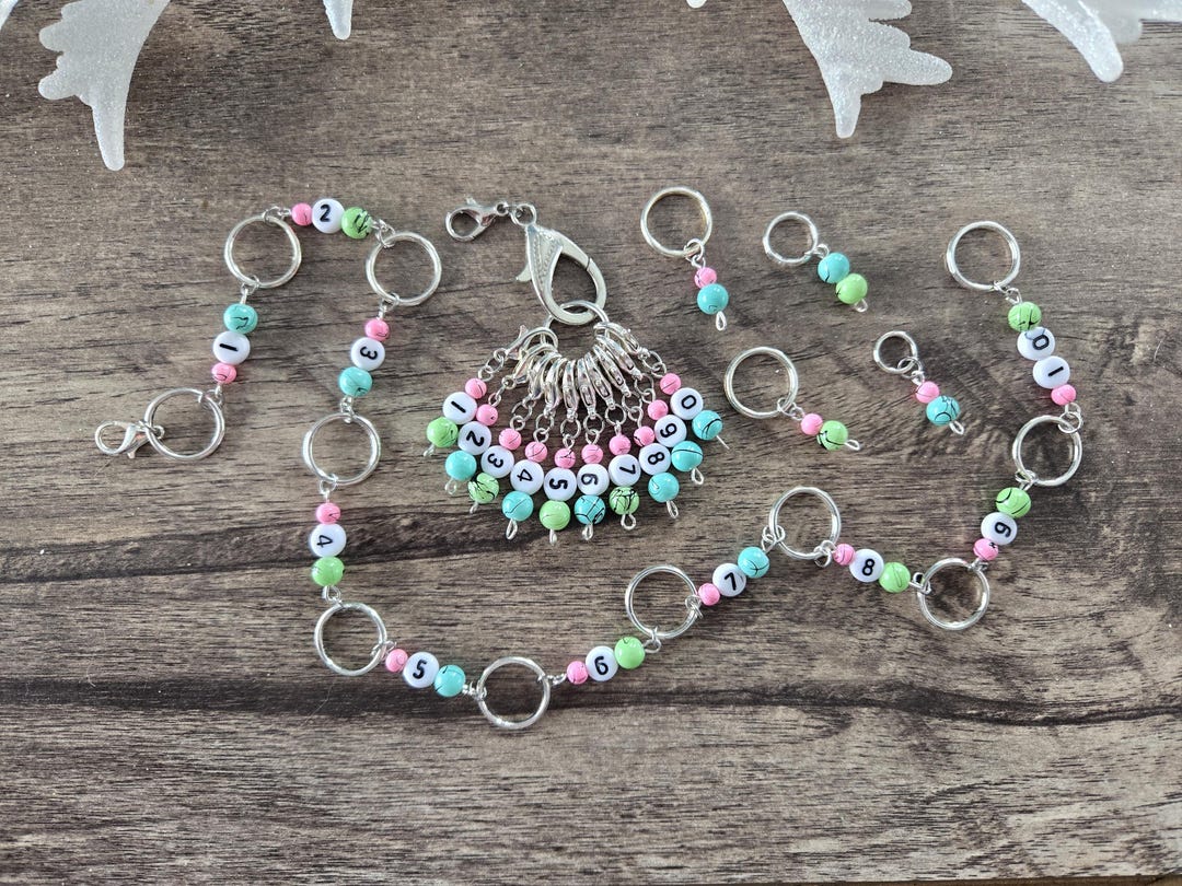 Chain Style Row Counter - Number Stitch Marker - Row Knitting Counters ...