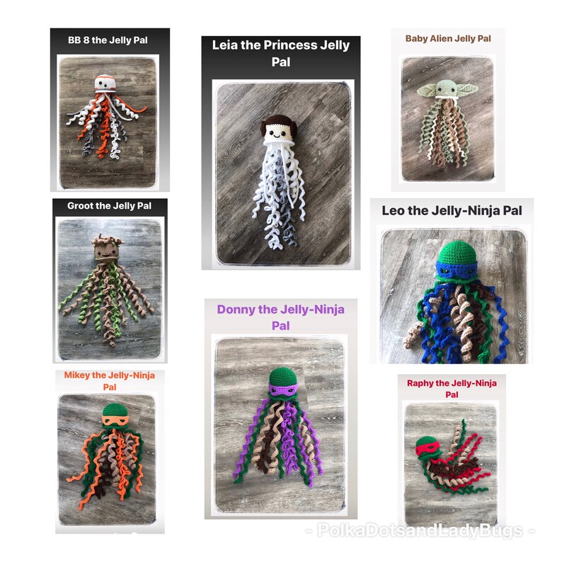Crochet Pattern Pack Any 5 Jelly Pals Patterns Crochet | Etsy
