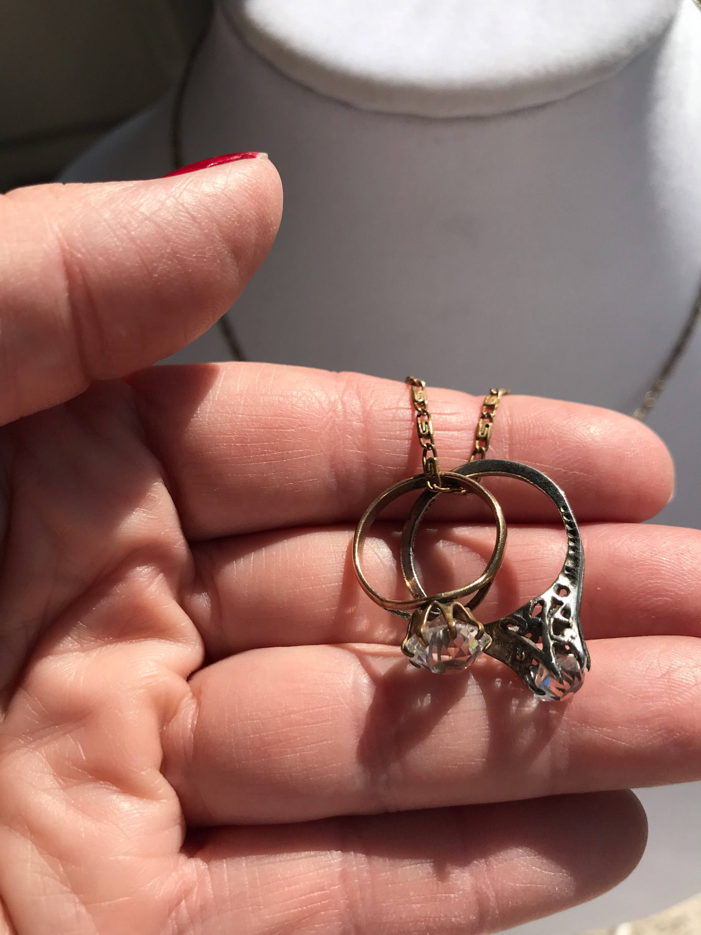 Vintage Gold Toned Chain With Rings - Etsy