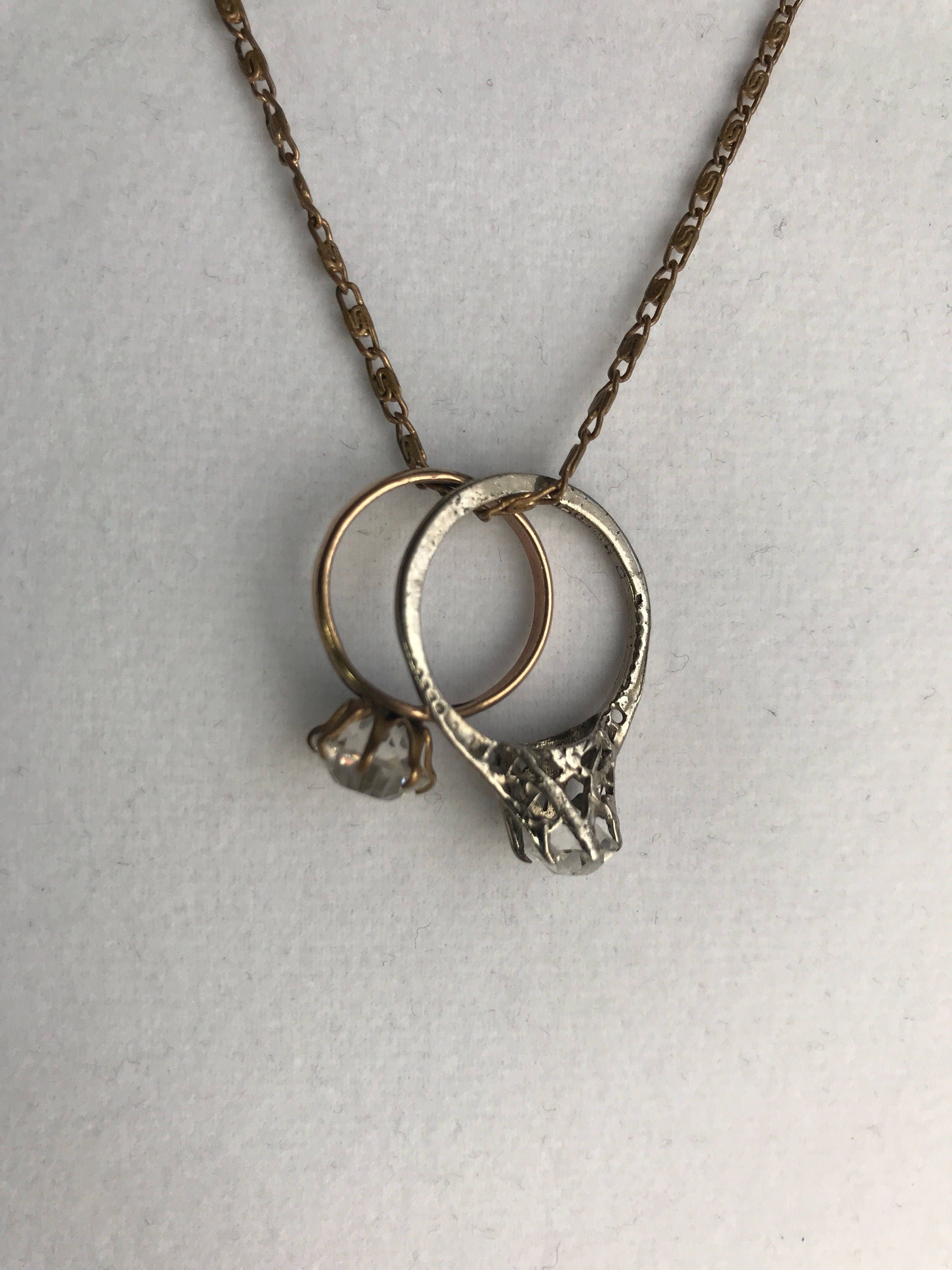 Vintage Gold Toned Chain With Rings - Etsy