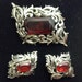 Stylecraft Ruby Red Brooch and Earring Demi-parure Circa 1940 - Etsy