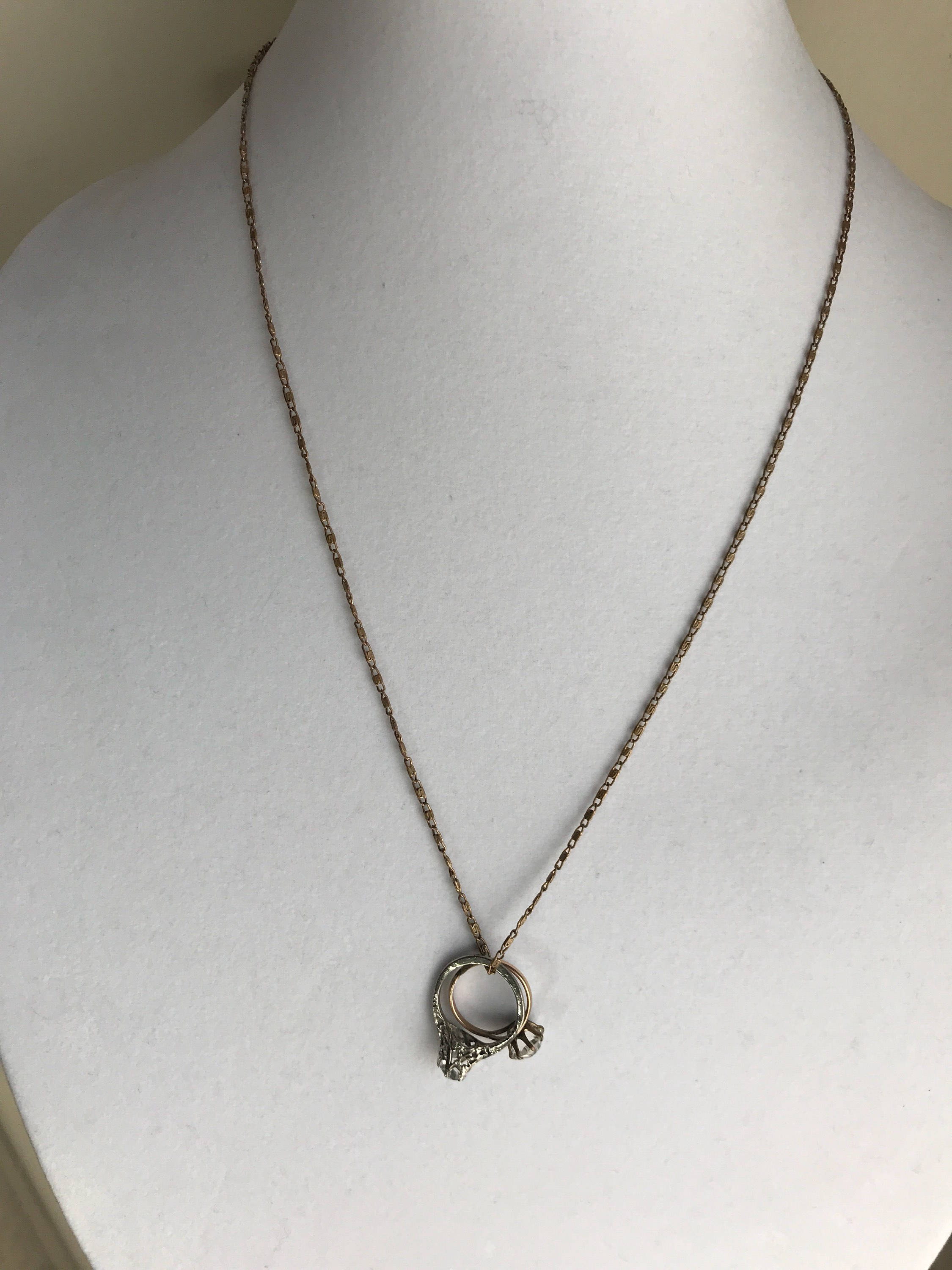 Vintage Gold Toned Chain With Rings - Etsy