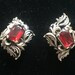 Stylecraft Ruby Red Brooch and Earring Demi-parure Circa 1940 - Etsy