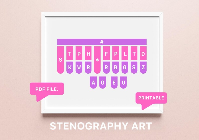 Stenography Keyboard, Steno Chart, Court Reporter Art, Steno School ...