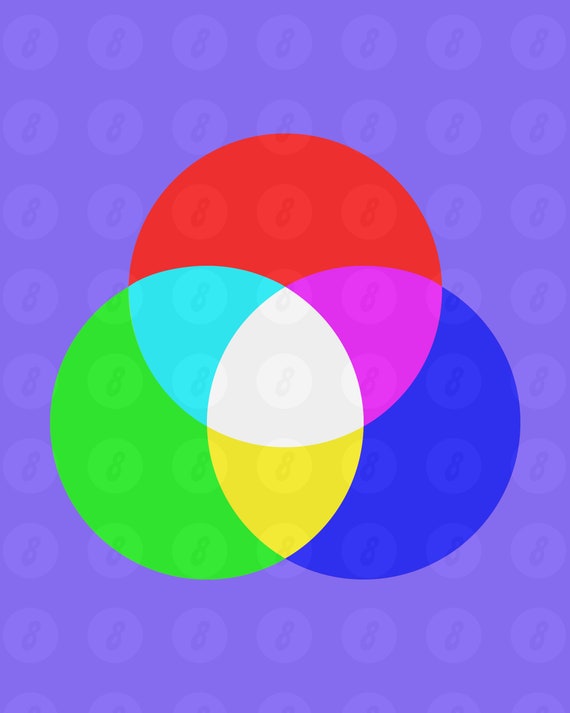 RGB Color Wheel Digital Download Graphic Illustration PNG | Etsy