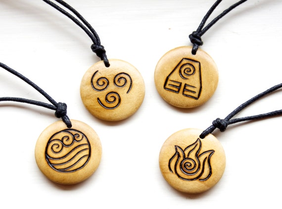 Vier Elemente Halskette Erde Luft Feuer Wasser heidnischen