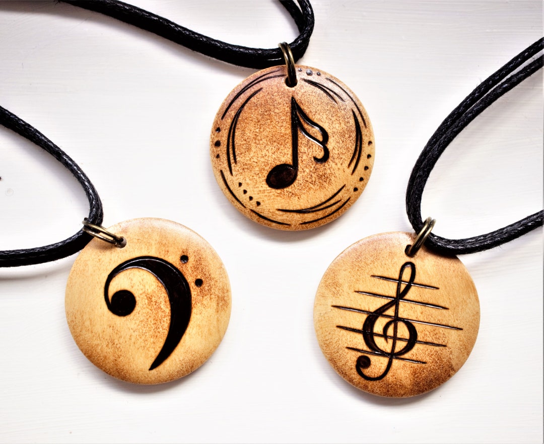 Treble Clef Necklace, Handmade Personalised Music Gifts, Musical Note ...