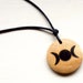 Gothic Triple Moon Necklace Choker, Handmade Wooden Pagan Amulet Witch ...