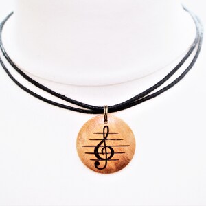 Treble Clef Necklace, Handmade Personalised Music Gifts, Musical Note ...