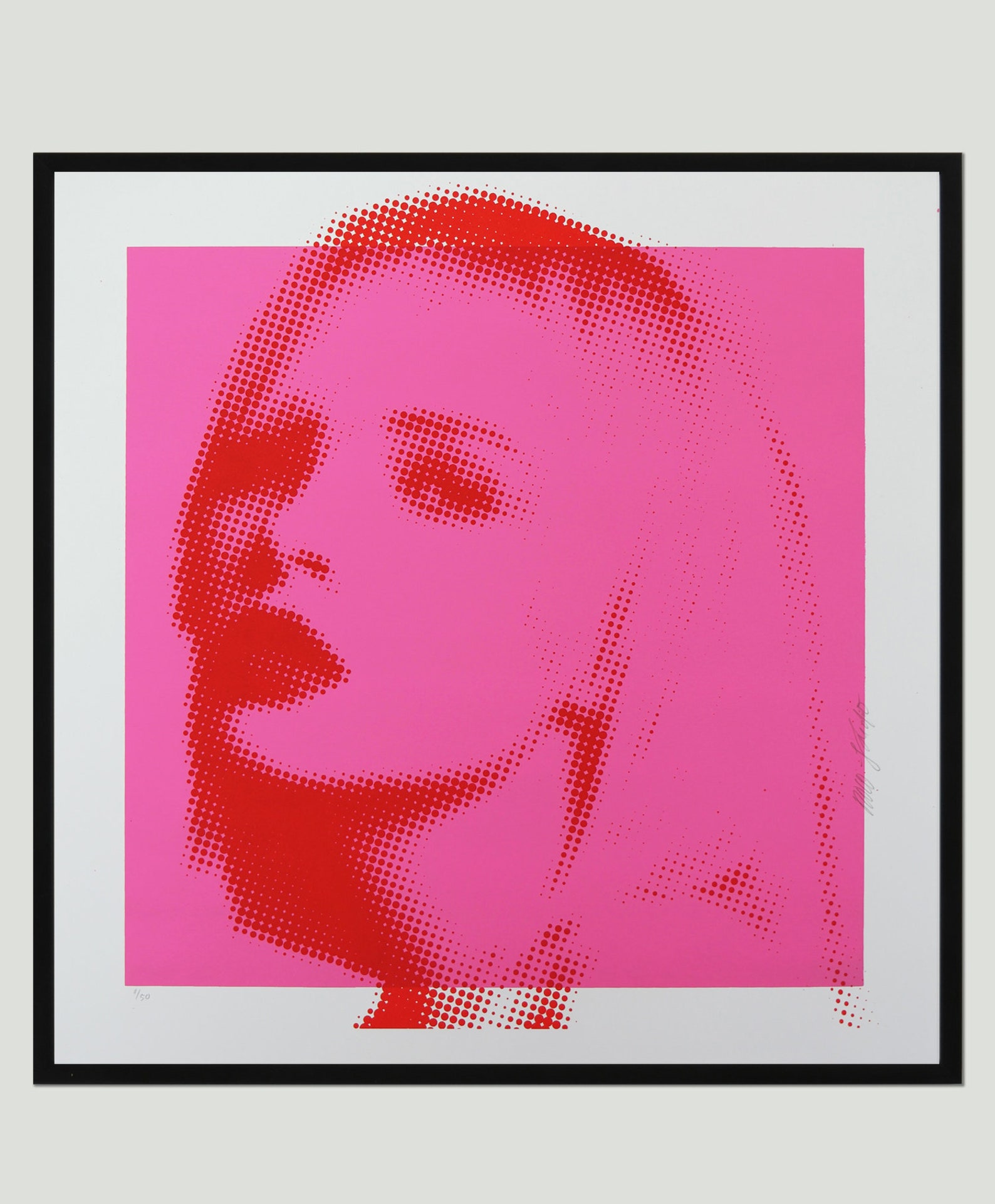Pink Screen Print - Limited Edition - Pop Art Portrait - Acrylic on ...