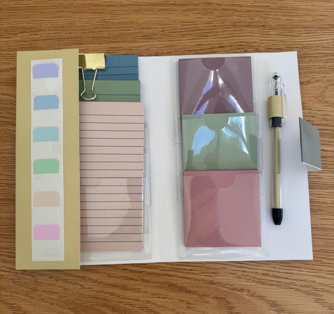 Sticky Note Portfolio Set, Red Cover, 398 Pieces - Etsy