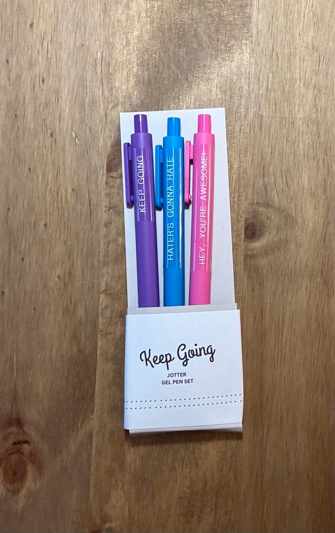 Keep Going Jotter Pen Set/set of 3 Jotter Gel Pens With Removable White ...
