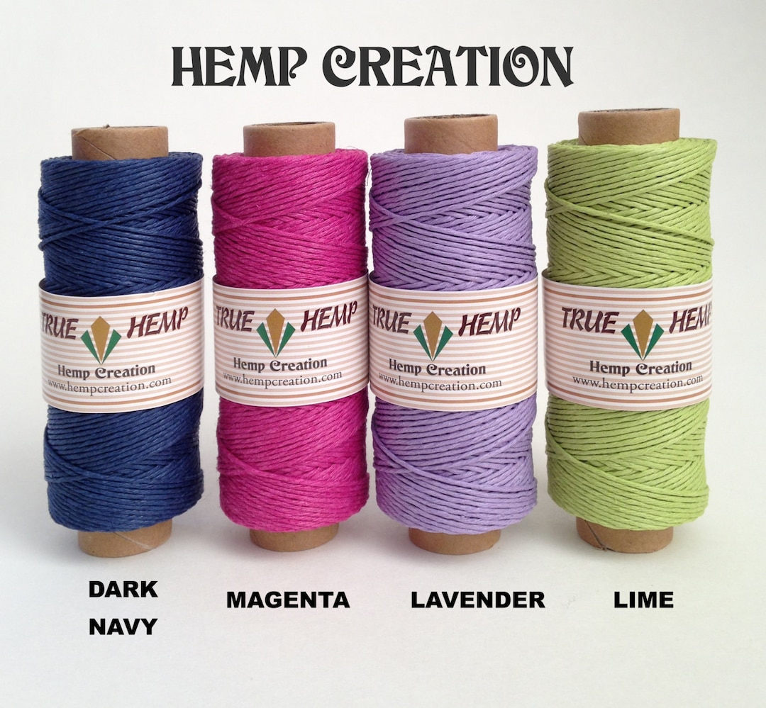 NATURAL HEMP TWINE - Package of 27 True Hemp Spools - 1mm/20lb or 0.5mm ...