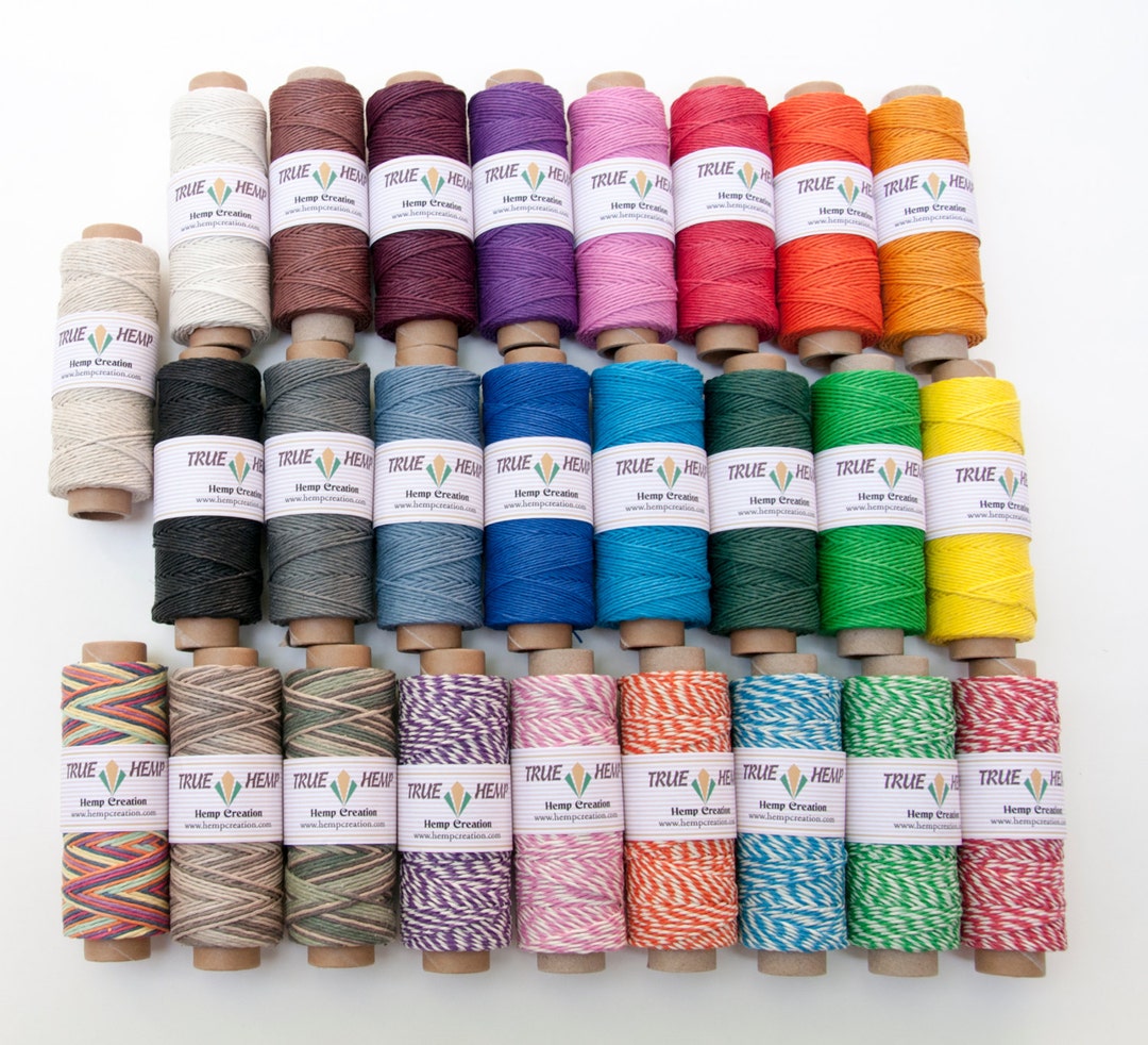 60 Spools True Hemp Twine: 1mm, 20lb, Assorted Colors - Etsy