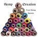 NATURAL HEMP TWINE Package of 27 True Hemp Spools 1mm/20lb or 0.5mm ...