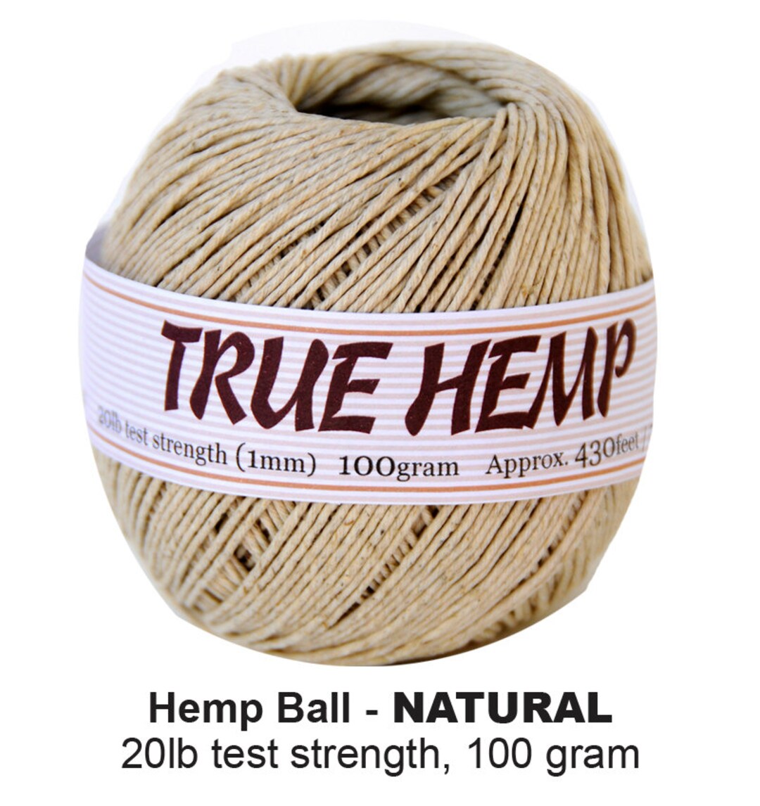 Natural Color Hemp Cord 20lb 1mm 430feet/130m or 10lb 0.5mm 630feet ...