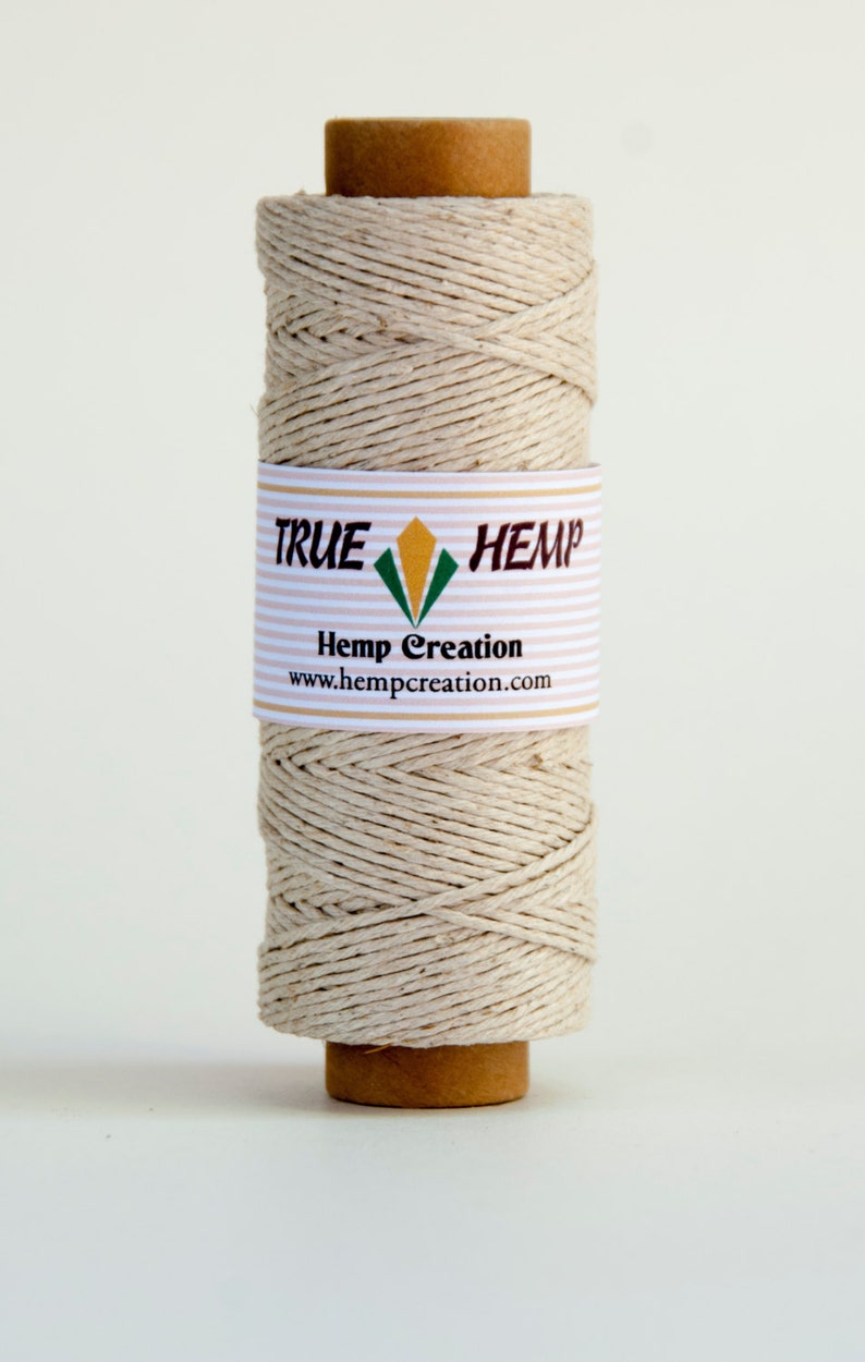 NATURAL HEMP CORD in Spool - 1mm Diameter 20lb Test - 205feet / 62m ...