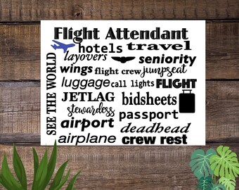 FLIGHT ATTENDANT Street Sign Stewardess Airline Cabin Plane Retirement ...