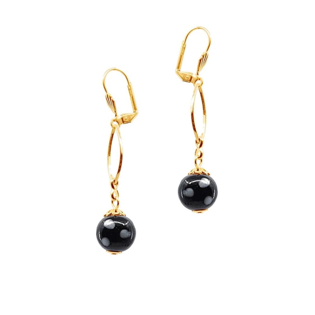 Samara Earring – Vintage Boho Style Gold-plated Leverback Earring With ...