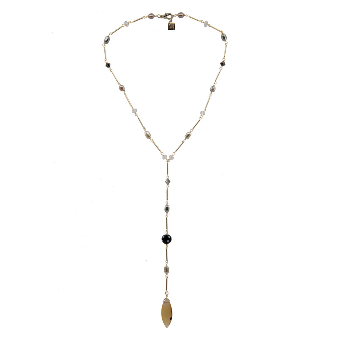 Mudjer Nobr Necklace “noble Woman”– Vintage Y-shape Station Beaded ...