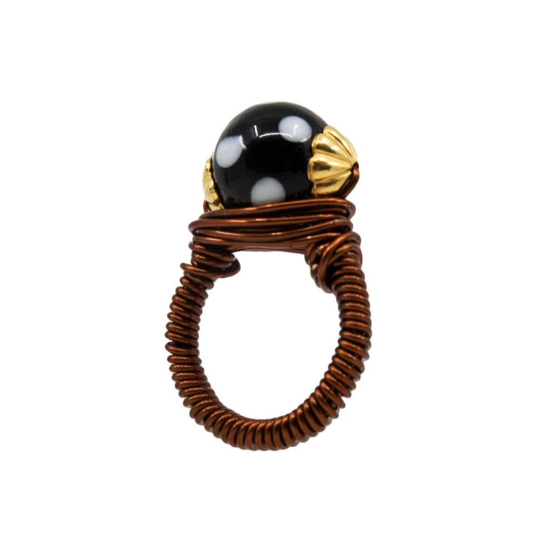 Energia Ring “energy”– Vintage Boho Style Copper-plated Statement Wire ...