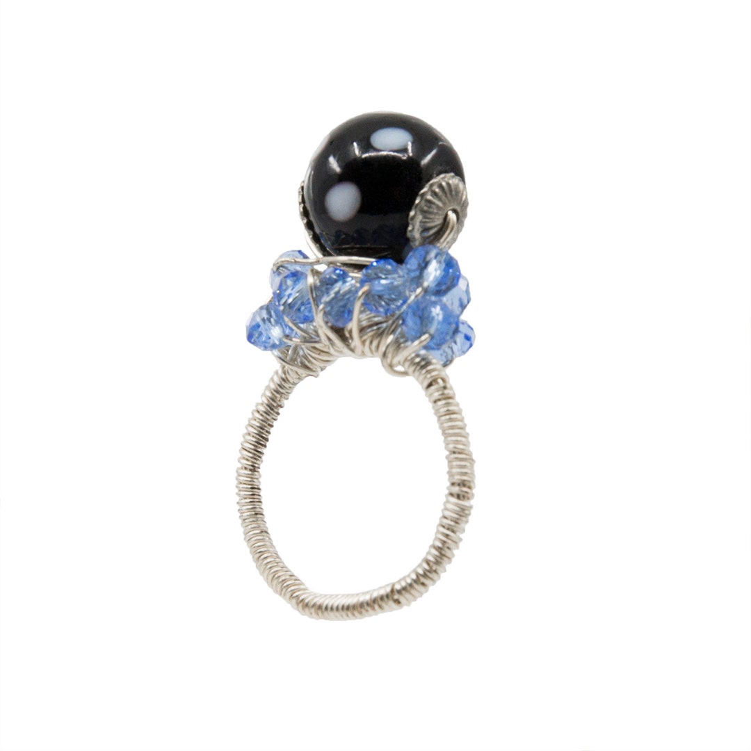 Ar Ring “air”– Vintage Boho Style Silver Plated Statement Wire Ring ...