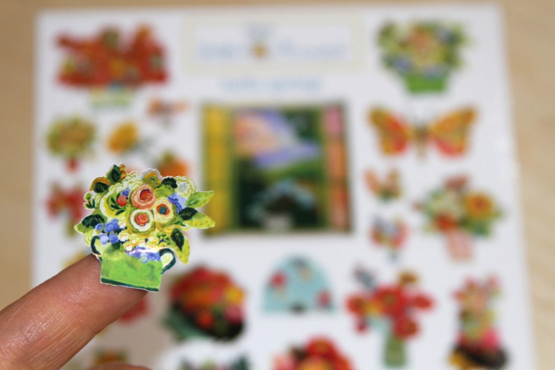 Hello Spring Aesthetic Stickers Flower Sticker Sheet Flower | Etsy