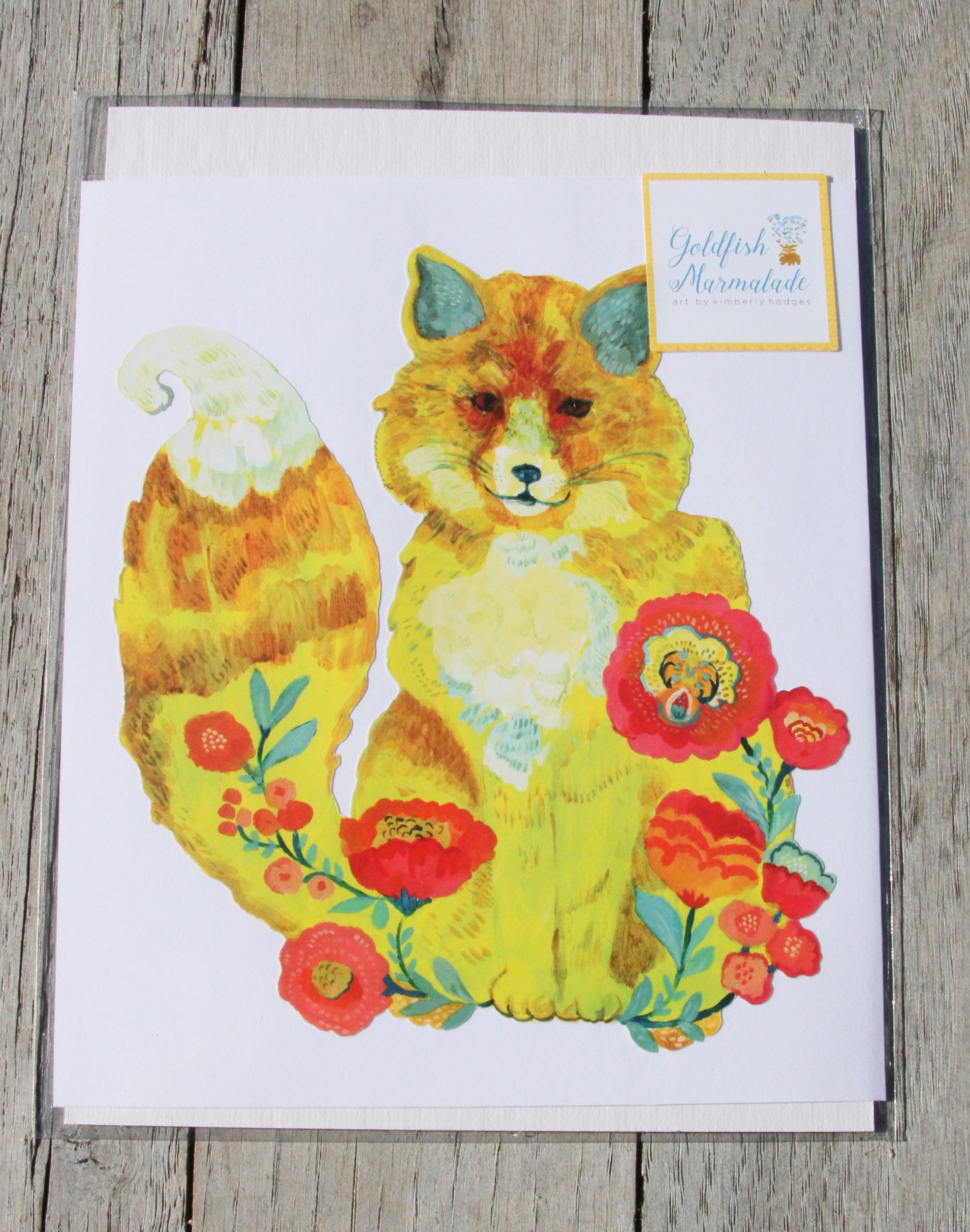 Fox vinyl decal yellow fox decal by Kimberly Hodges fox | Etsy