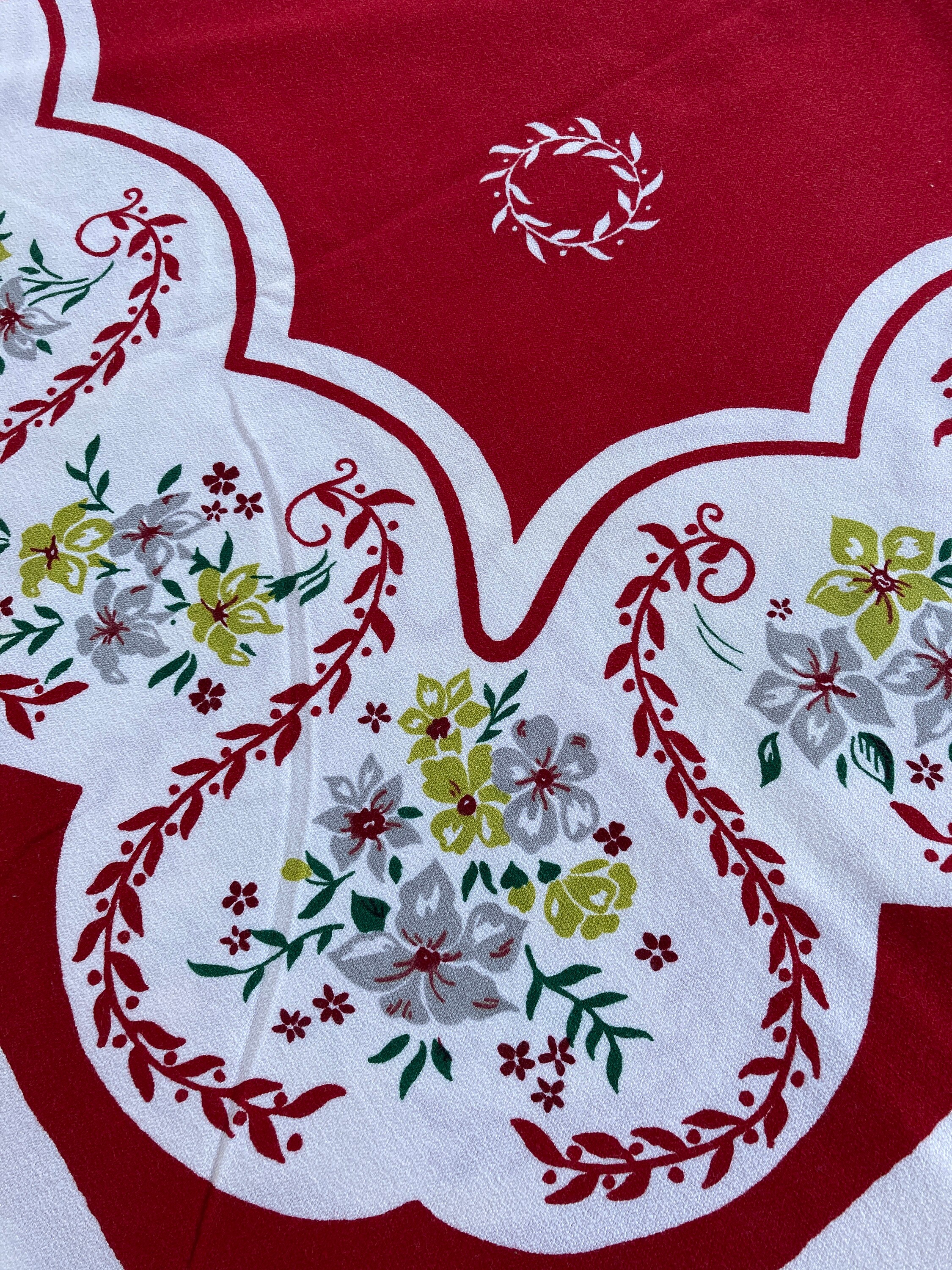 Simtex Retro Summer Floral Vintage Tablecloth WOW - Etsy