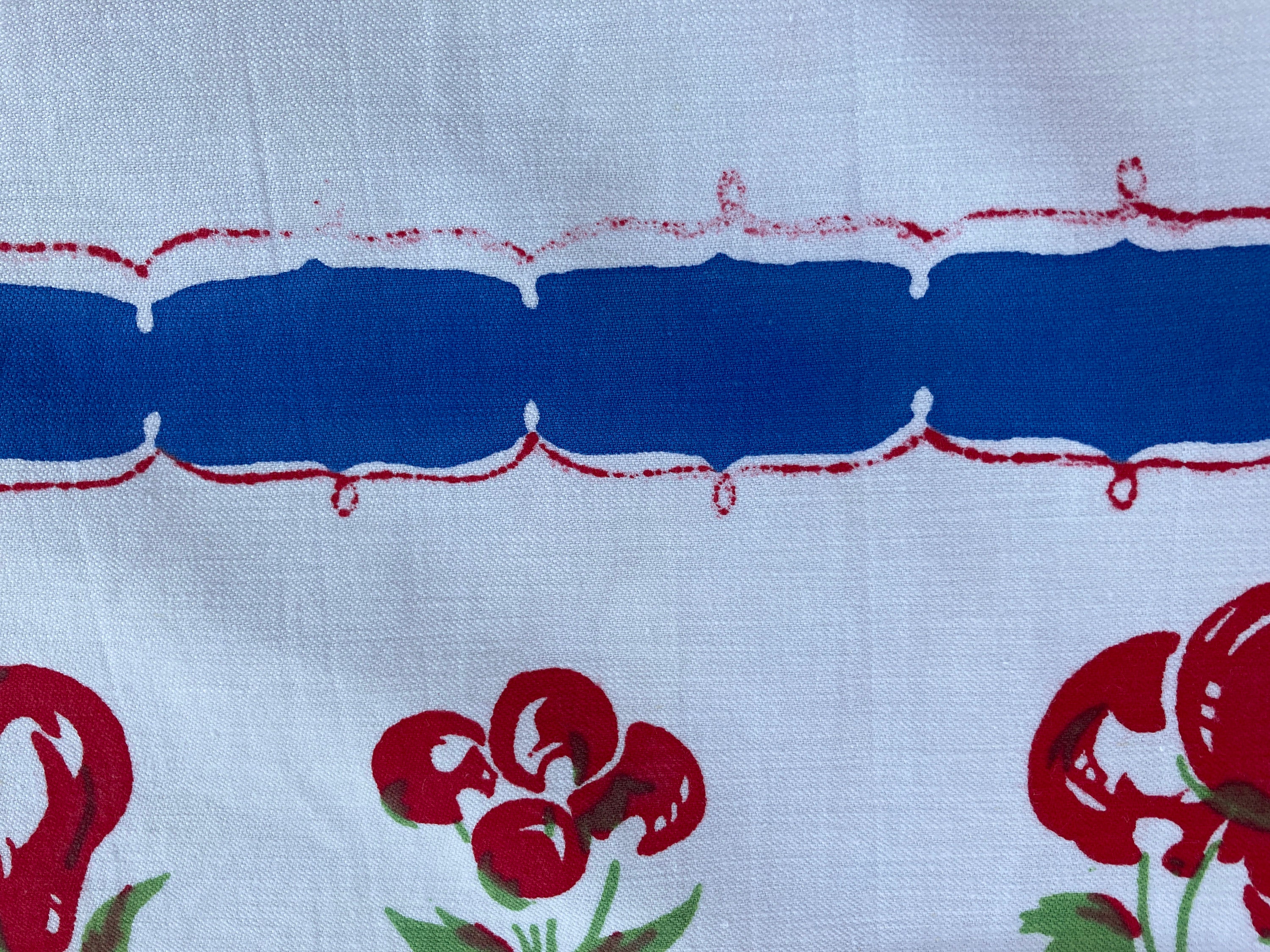 Vintage Tablecloth "summer Fruits" Cherries and Pears/strawberries and ...