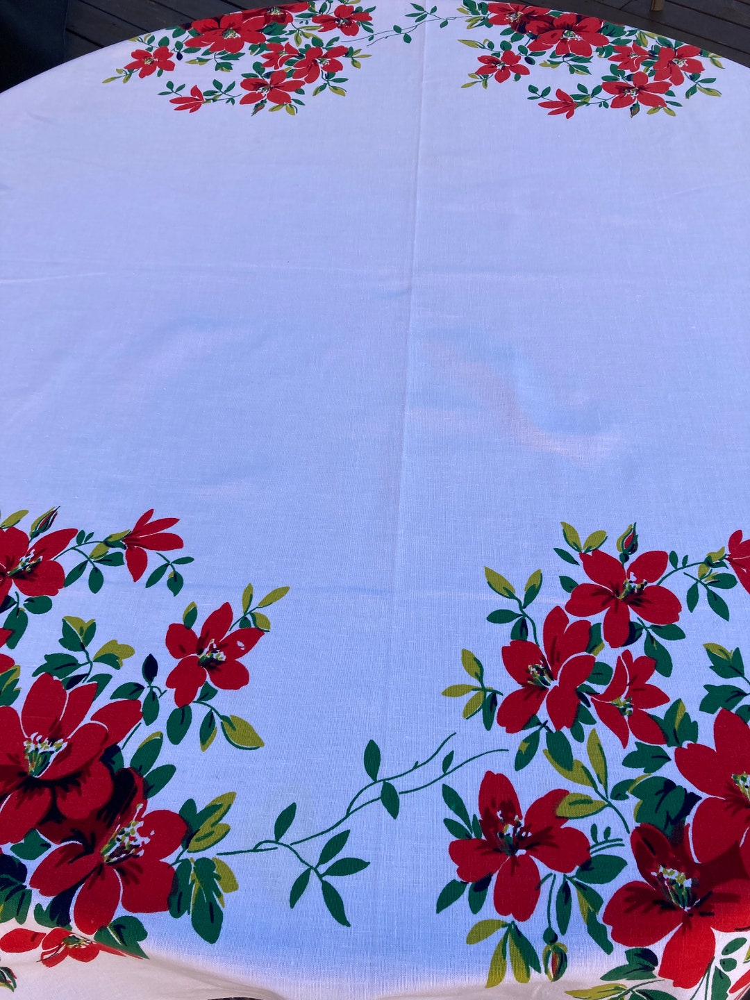 Classic Wilendur Vintage Tablecloth." Wild Roses" WOW! - Etsy