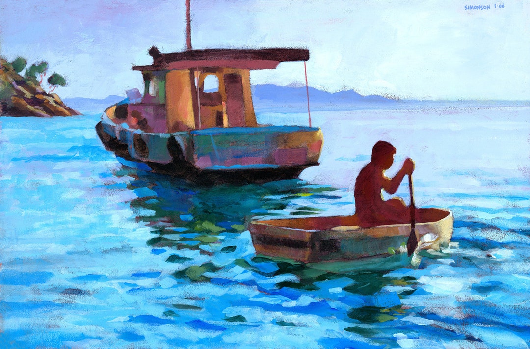 Brazilian Idyll, 8.5x11 Poster of Serene Brazilian Sunset Seascape ...